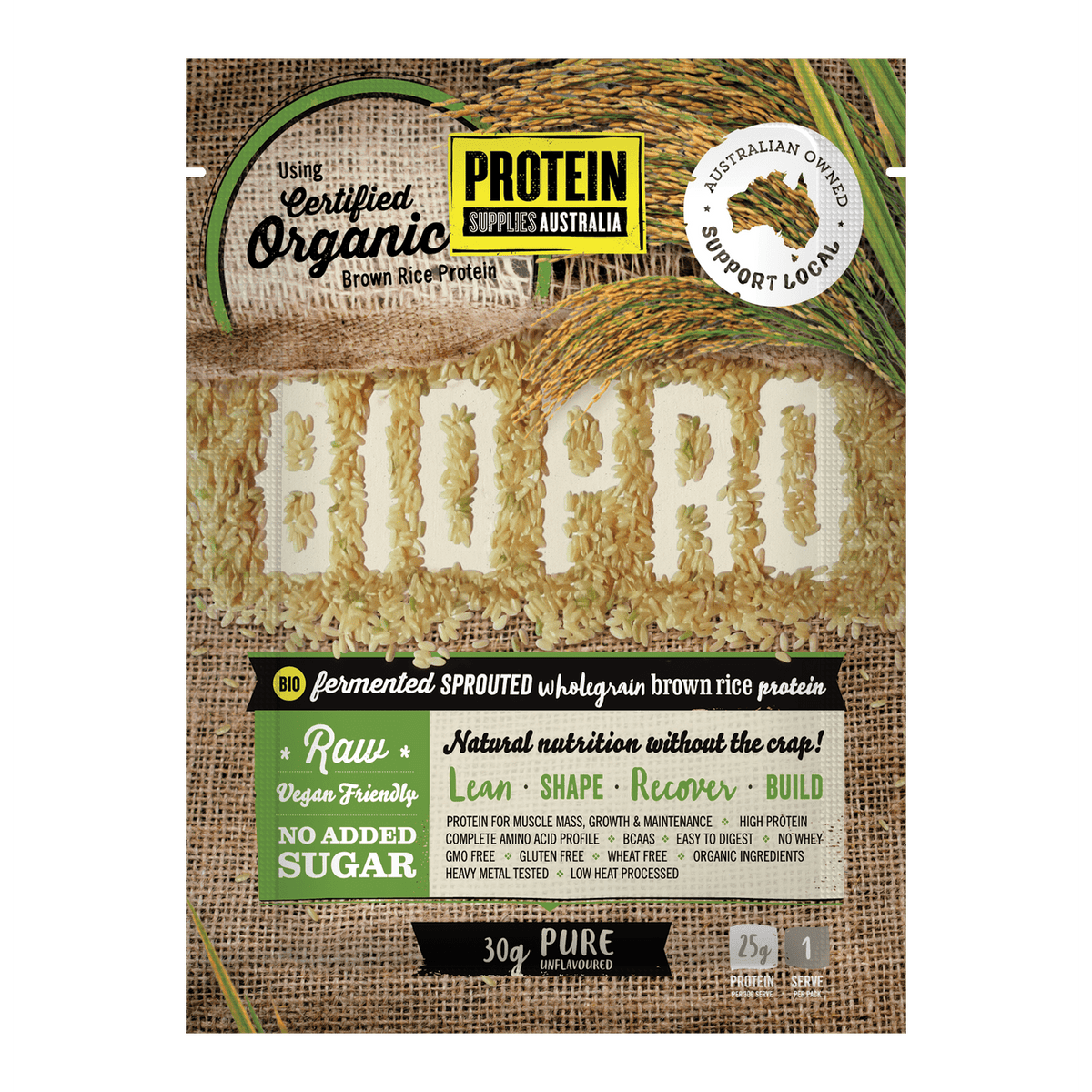 PROTEIN SUPPLIES AUSTRALIA BioPro Organic Pure 500g – Cherish Health