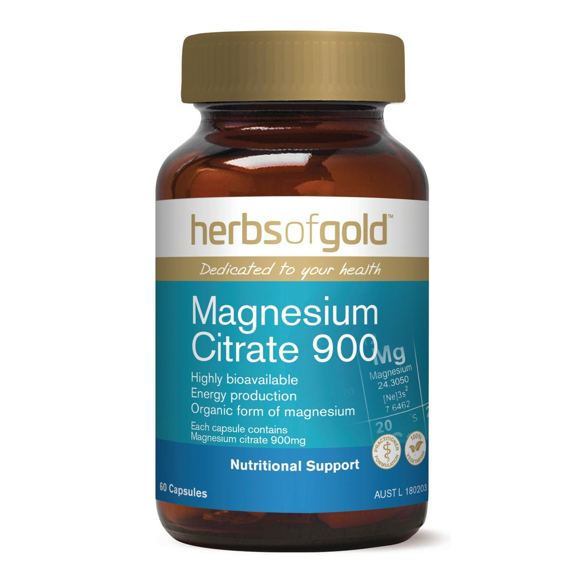 Herbs of Gold -MAGNESIUM CITRATE 900 60VC – Cherish Health
